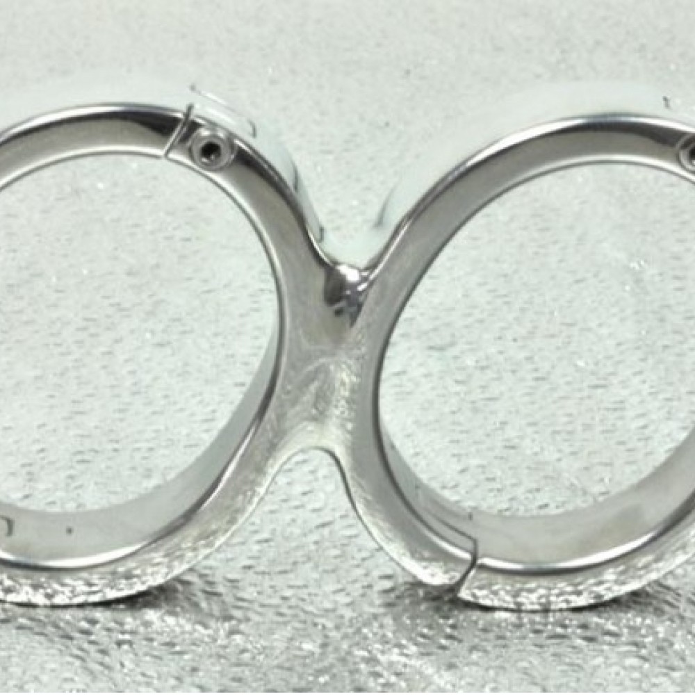 Stainless Steel Wrist Cuffs Large