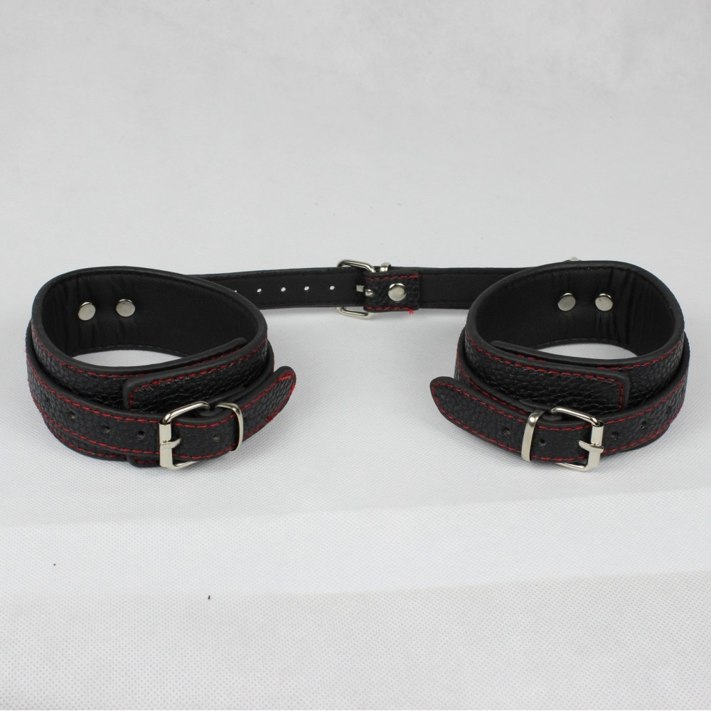 Black Faux Leather Arms Behind Back Bondage Restraint - Fetish ...